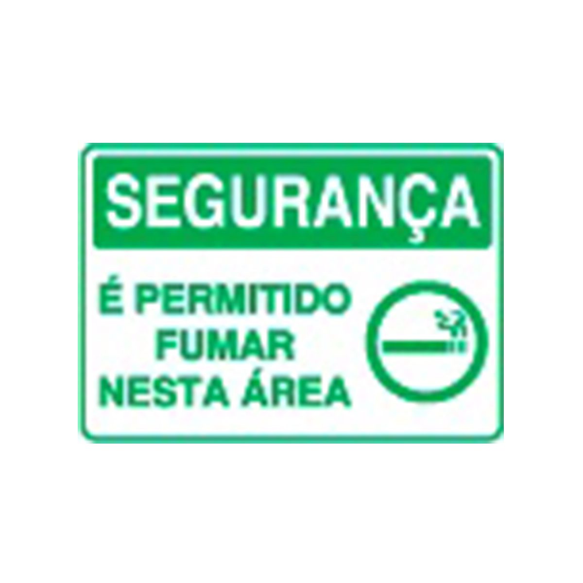 PLACA PVC “É PERMITIDO FUMAR NESTA ÁREA” TAG mat. 4199 - Protendi